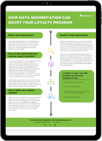 How Data Segmentation Can Boost Your Loyalty Program - Cheatsheet | Brandmovers